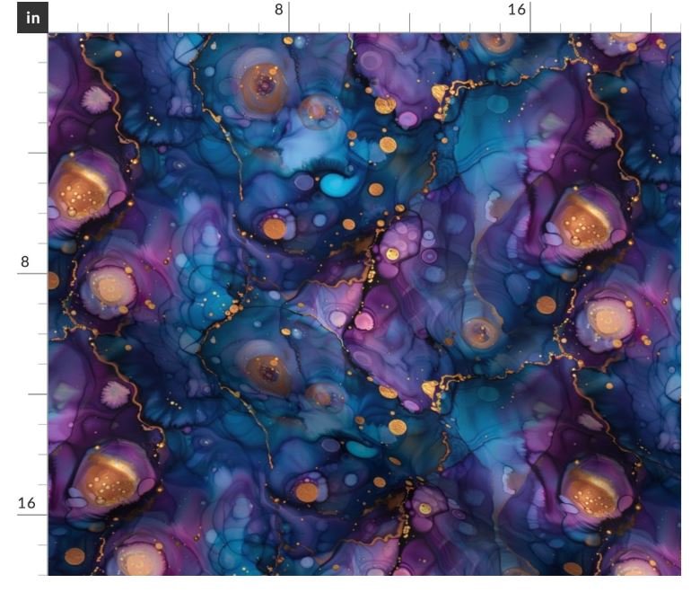 Purple Alcohol Ink Galaxy Coordinate Pre-Order | Mossy Grove Cloth