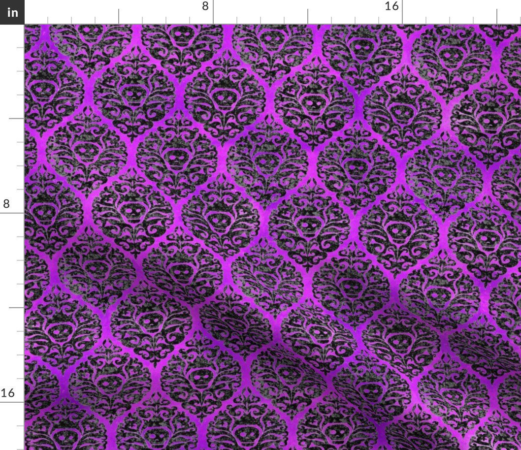 Round Skull Damask Pre-Order (Colorway Options!) | Mossy Grove Cloth