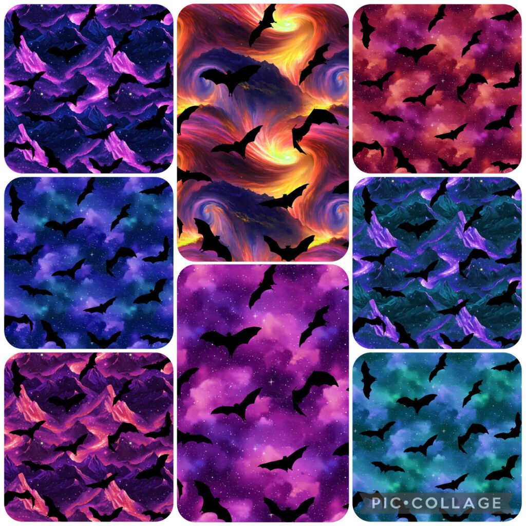 Batty Night Skies Seamless File(s) (Unlimited) | Mossy Grove Cloth